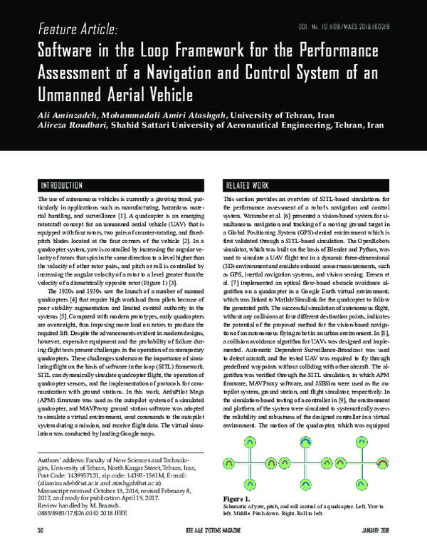 (PDF) Software in the loop framework for the performance assessment of a navigation and control ...