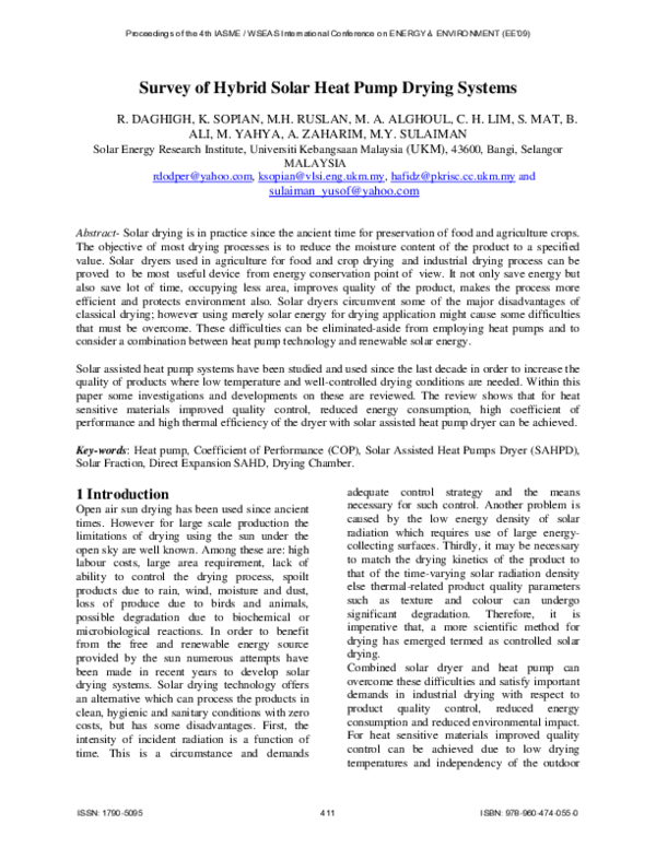 (PDF) Survey of hybrid solar heat pump drying systems | muhammad yahya - Academia.edu
