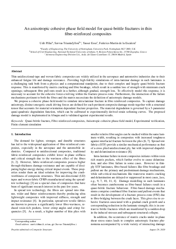 (PDF) An anisotropic cohesive phase field model for quasi-brittle fractures in thin fibre ...