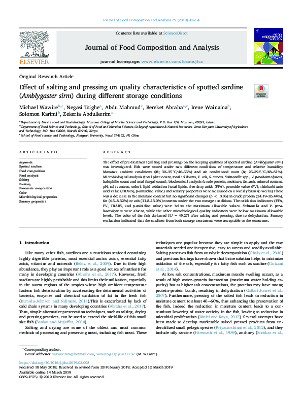 (PDF) Effect of salting and pressing on quality characteristics of ...
