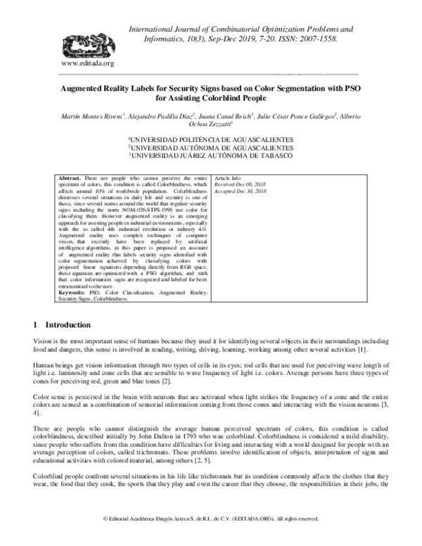 (PDF) Augmented Reality Labels for Security Signs based on Color ...
