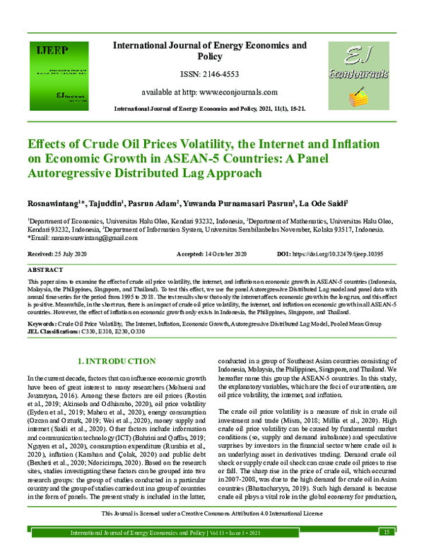 (PDF) Effects of Crude Oil Prices Volatility, the Internet and ...