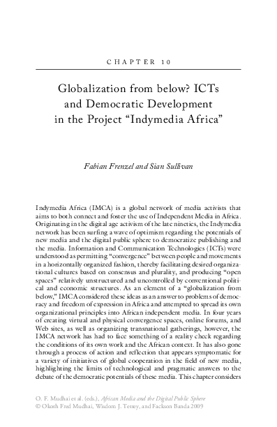 (PDF) Globalization from below? ICTs and Democratic Development in the ...