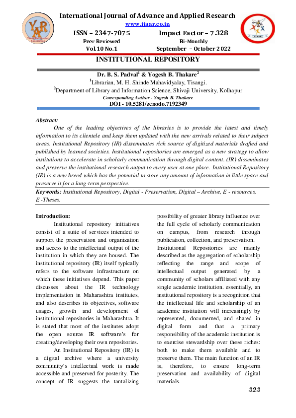 (PDF) Institutional Repository