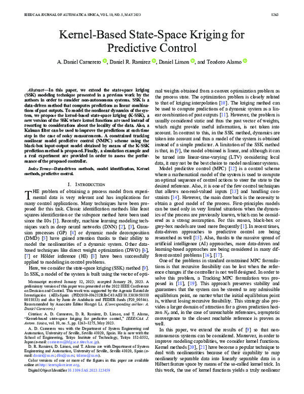 (PDF) Kernel-Based Kriging for Nonlinear Control