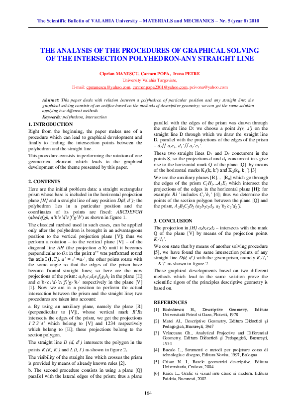 (PDF) The Analysis of the Procedures of Graphical Solving of the ...