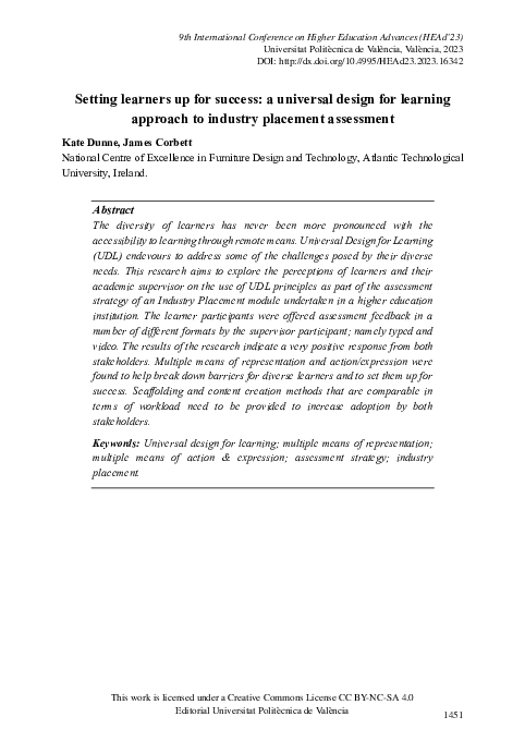 (PDF) Setting Learners up for Success: A Universal Design for Learning ...