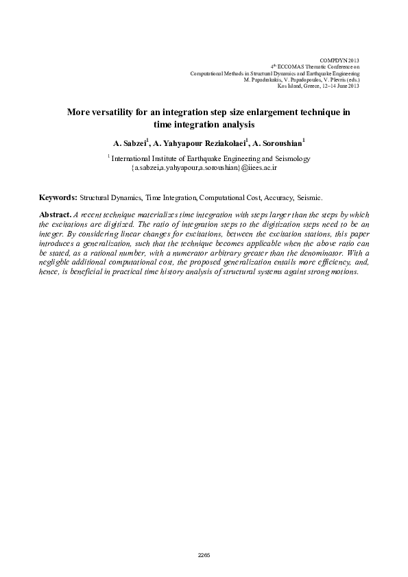 (PDF) More Versatility for an Integration-Step-Size-Enlargement Technique in Time Integration ...