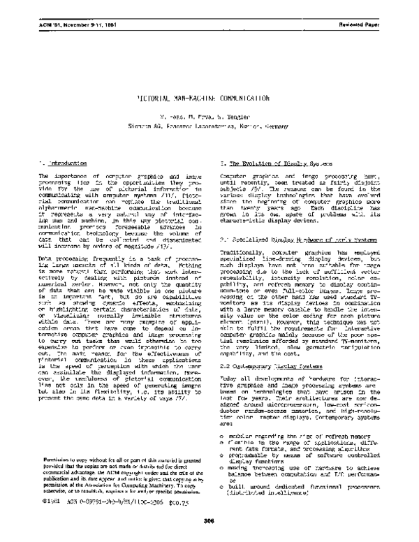 (PDF) Pictorial man-machine communication