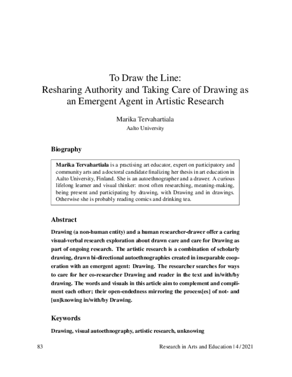 (PDF) To Draw the Line
