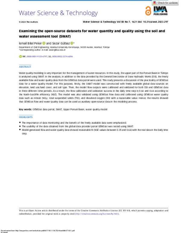 (PDF) Examining the open-source datasets for water quantity and quality ...