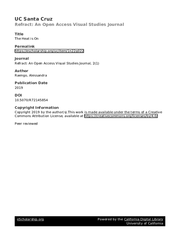 (PDF) The Heat is On | Alessandra Raengo - Academia.edu