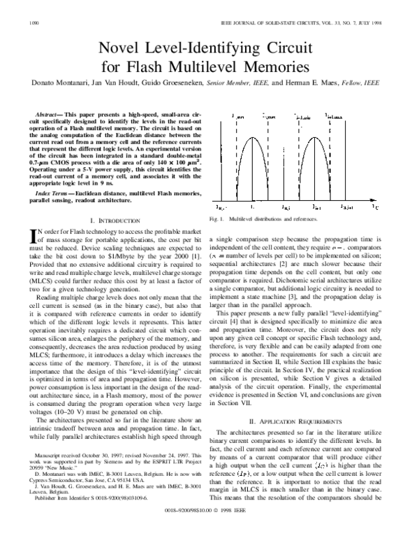 (PDF) Novel level-identifying circuit for flash multilevel memories