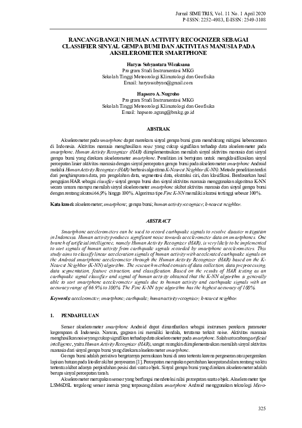 (PDF) Rancang Bangun Human Activity Recognizer Sebagai Classifier ...