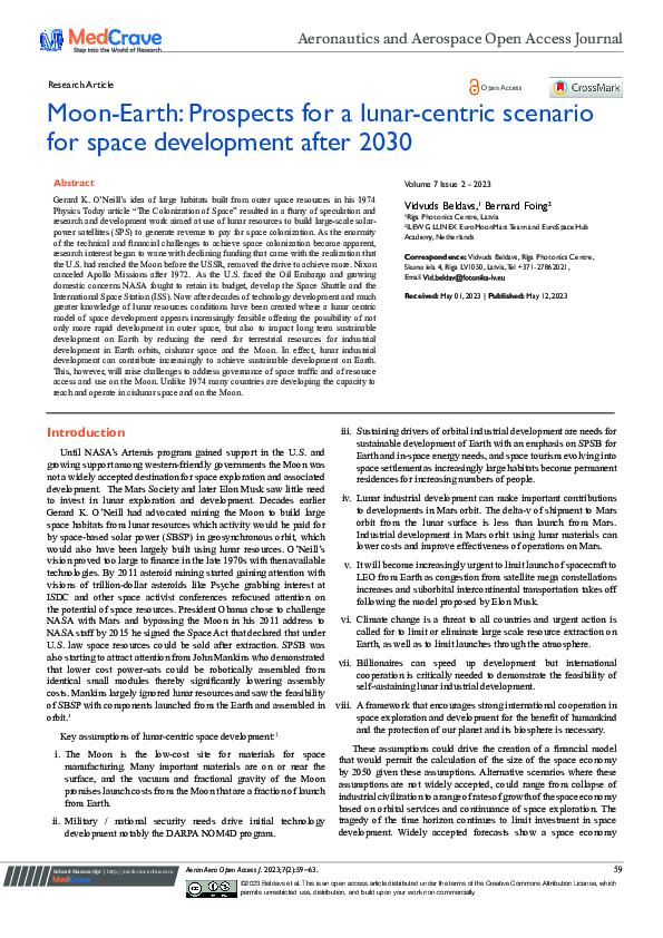(PDF) Moon-Earth: Prospects for a lunar-centric scenario for space ...