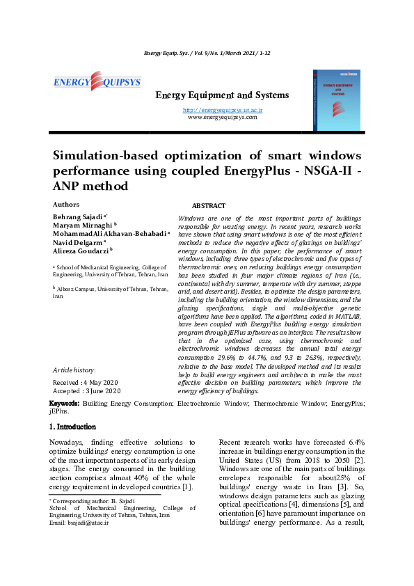 (PDF) Simulation-based optimization of smart windows performance using coupled EnergyPlus - NSGA ...