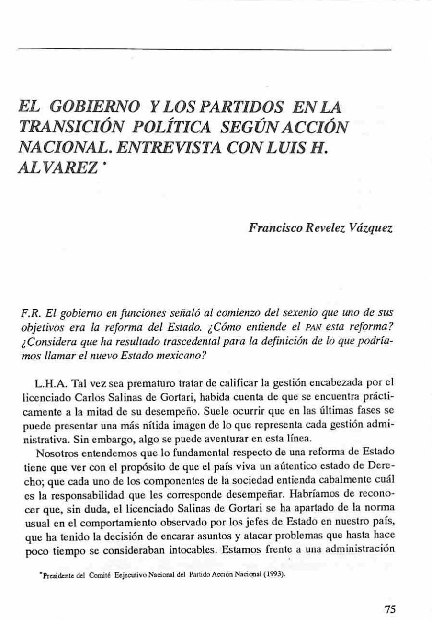 (PDF) El Gobierno y Los Partidos en La Transición Política Según Acción ...