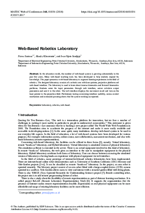 (PDF) Web-Based Robotics Laboratory