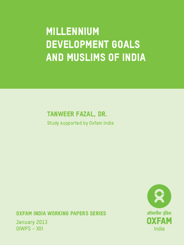 (PDF) Millennium Development Goals and Muslims of India