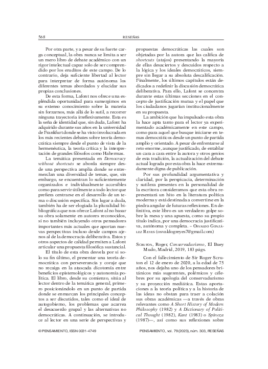 Pdf Scruton Roger Conservadurismo