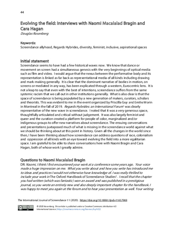 (PDF) Evolving the field: Interviews with Naomi Macalalad Bragin and ...