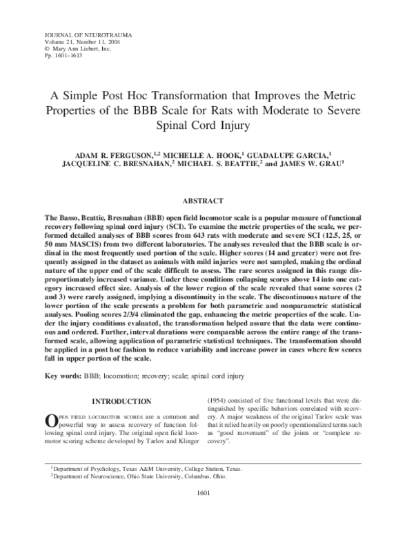 (PDF) A Simple Post Hoc Transformation that Improves the Metric ...