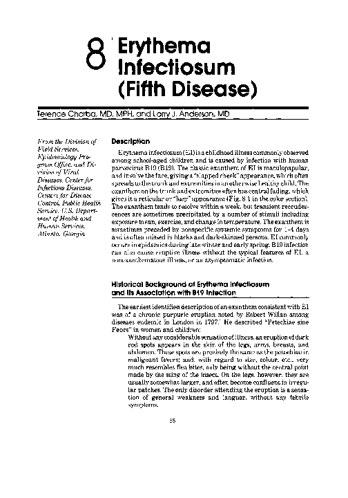 (PDF) Erythema Infectiosum (Fifth Disease)