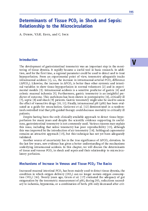 (PDF) Determinants of Tissue PCO2 in Shock and Sepsis: Relationship to ...