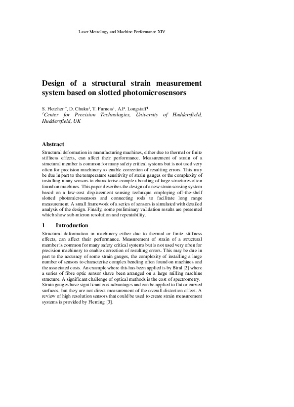 (PDF) Design of a structural strain measurement system based on slotted ...