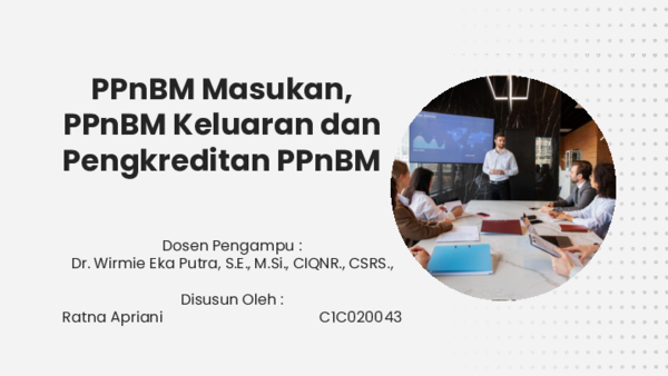 (PDF) PPT PPn BM Masukan PPn BM Keluaran dan Pengkreditan PPn BM