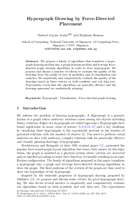 (PDF) Hypergraph Drawing by Force-Directed Placement