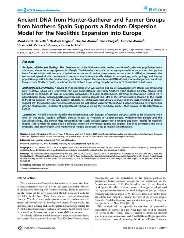 (PDF) Correction: Ancient DNA from Hunter-Gatherer and Farmer Groups ...