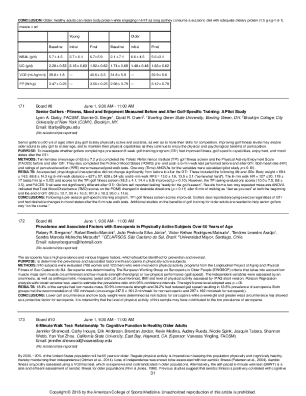 (PDF) Senior Golfers - Fitness, Mood and Enjoyment Measured Before and ...