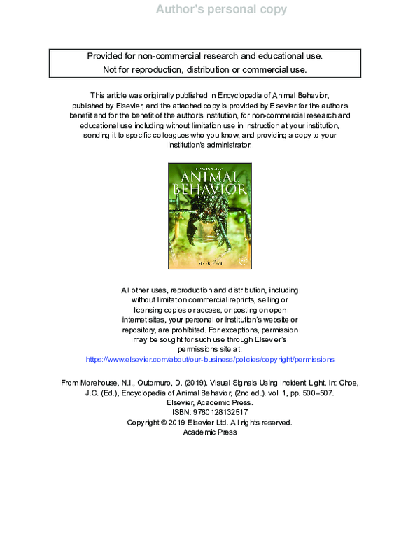 (PDF) Visual Signals Using Incident Light