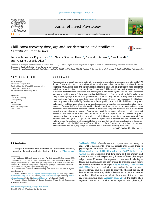 (PDF) Chill-coma recovery time, age and sex determine lipid profiles in ...