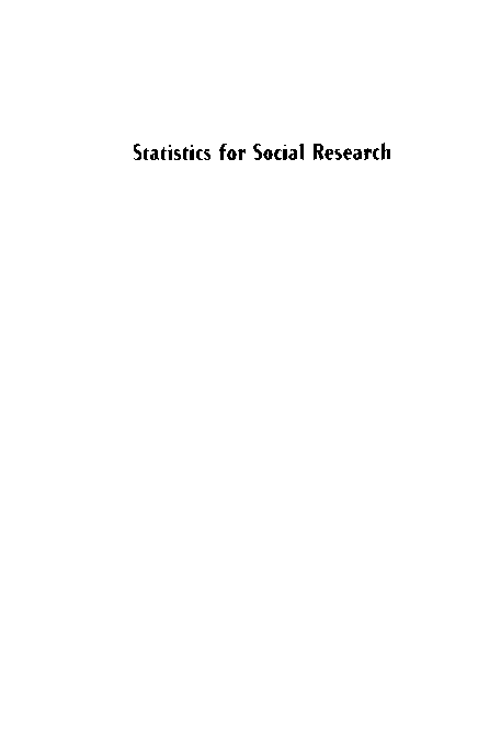 (PDF) Statistics for Social Research