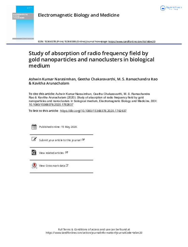 (PDF) Study of absorption of radio frequency field by gold ...