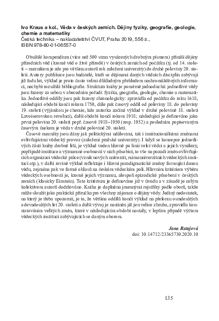 (PDF) Ivo Kraus a kol., Věda v českých zemích. Dějiny fyziky, geografie ...
