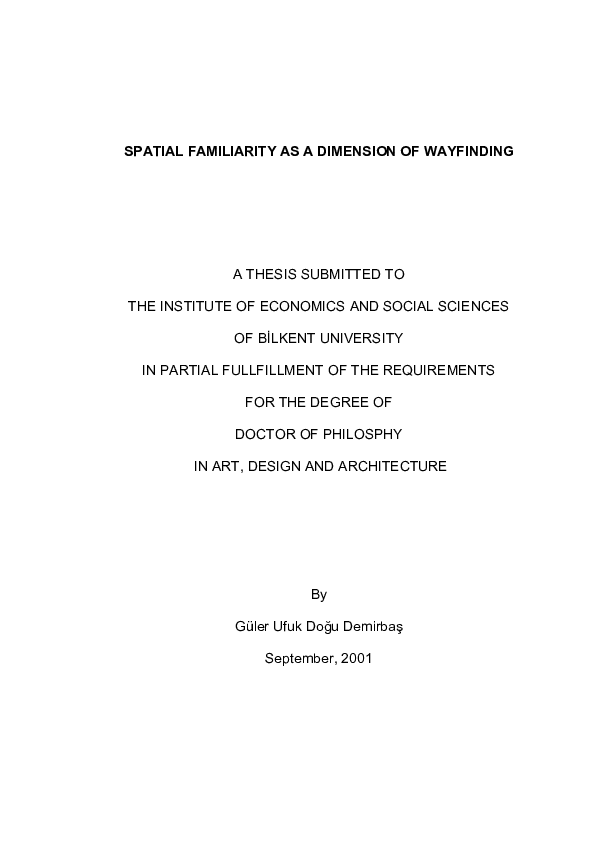 (PDF) Spatial familiarity as a dimension of wayfinding