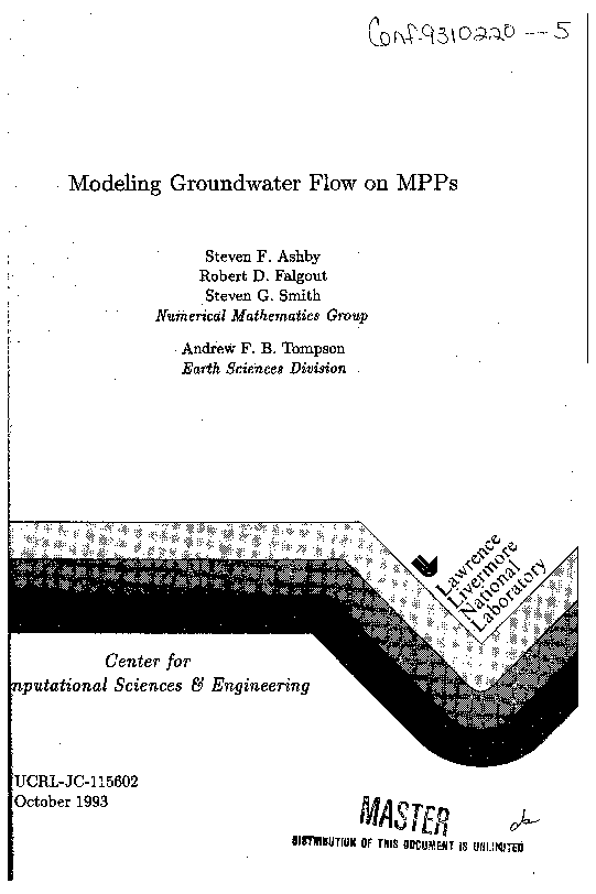 (PDF) Modeling groundwater flow on MPPs