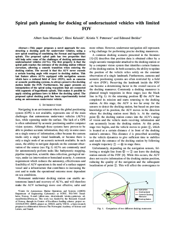 (PDF) Spiral path planning for docking of underactuated vehicles with ...