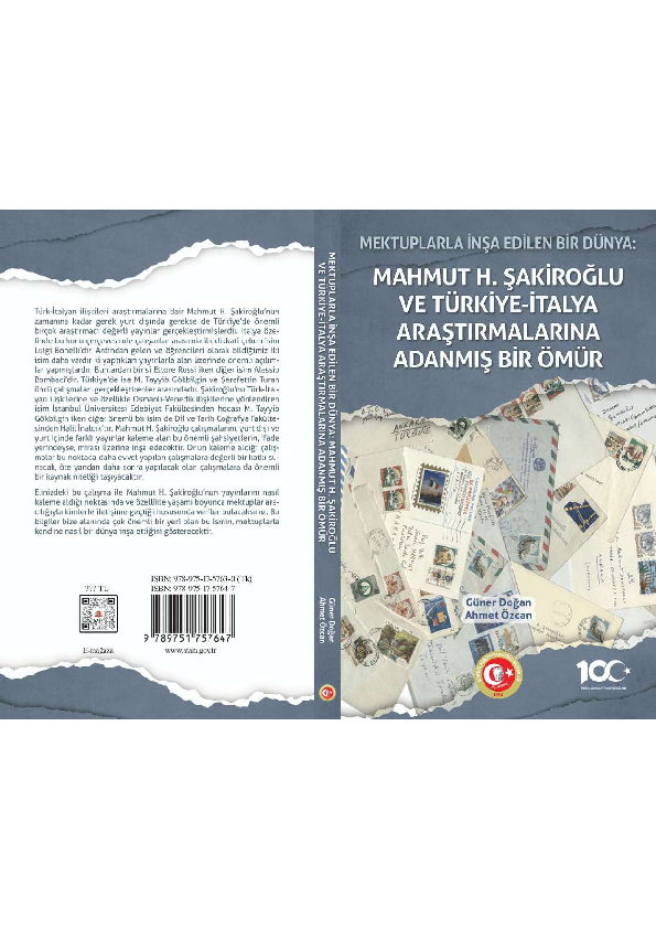 (PDF) Mektuplarla İnşa Edilen Bir Dünya: Mahmut H. Şakiroğlu ve Türkiye-İtalya Araştırmalarına ...