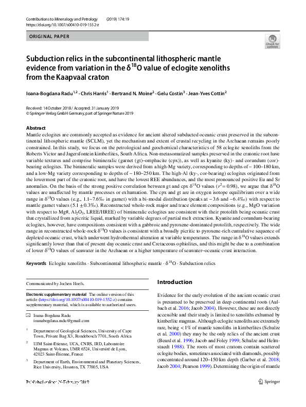 (PDF) Subduction relics in the subcontinental lithospheric mantle ...