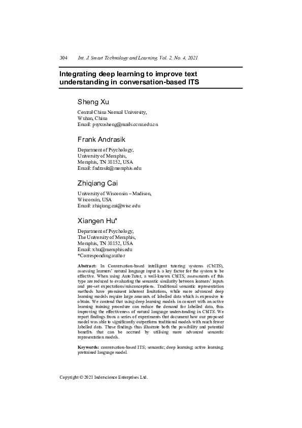 (PDF) Integrating deep learning to improve text understanding in ...