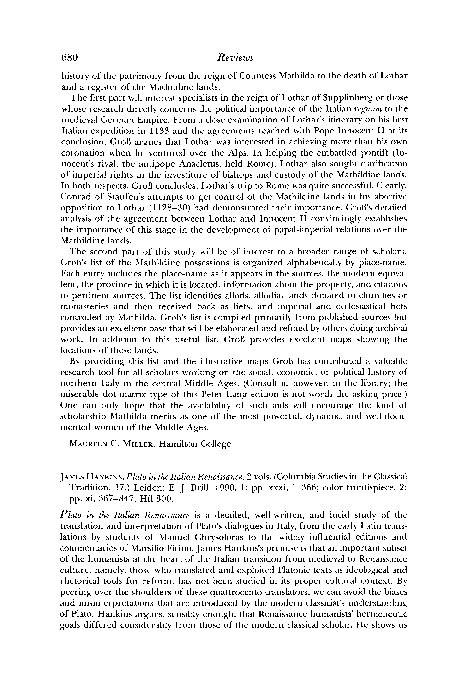 (PDF) Plato in the Italian Renaissance