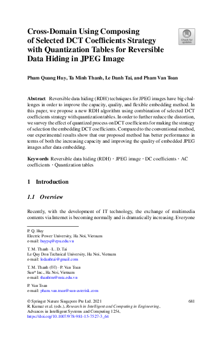 (PDF) Cross-Domain Using Composing of Selected DCT Coefficients ...
