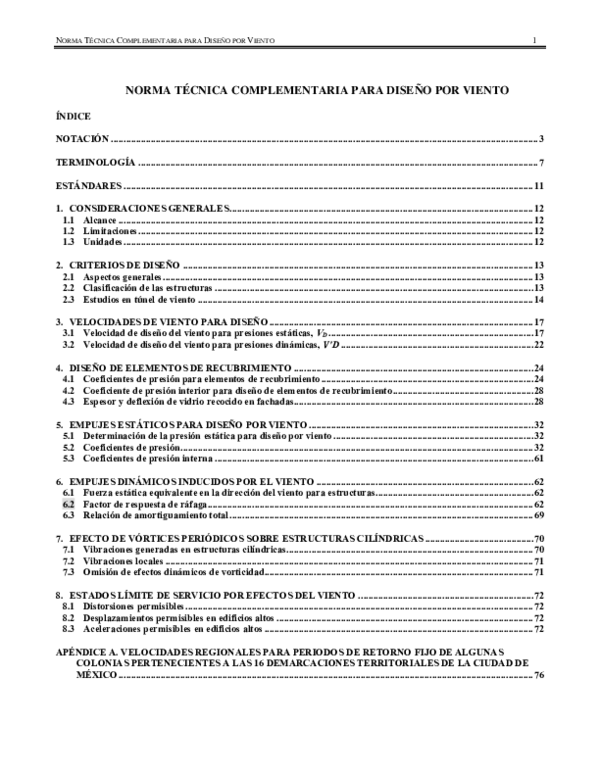 (PDF) NORMA TÉCNICA COMPLEMENTARIA PARA DISEÑO POR VIENTO