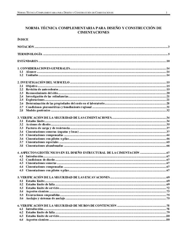 (PDF) NORMA TÉCNICA COMPLEMENTARIA PARA DISEÑO Y CONSTRUCCIÓN DE CIMENTACIONES