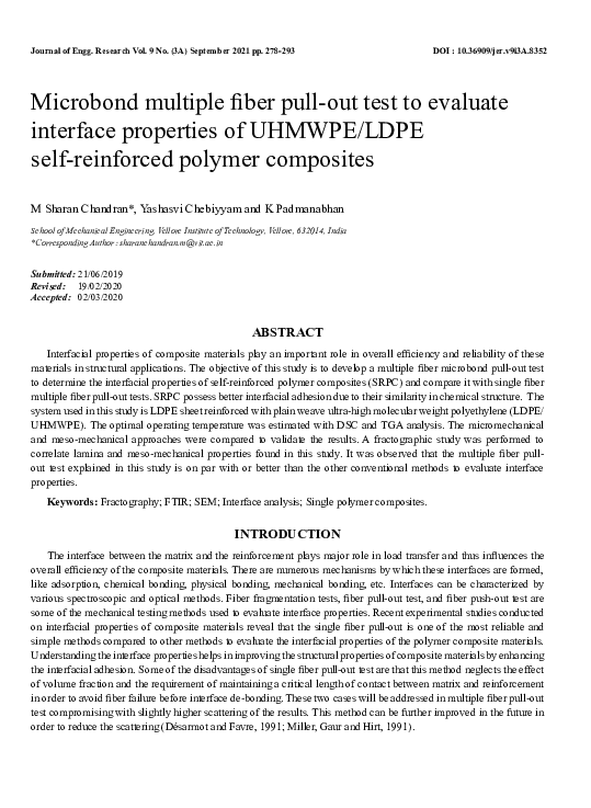(PDF) Microbond multiple fiber pull-out test to evaluate interface ...
