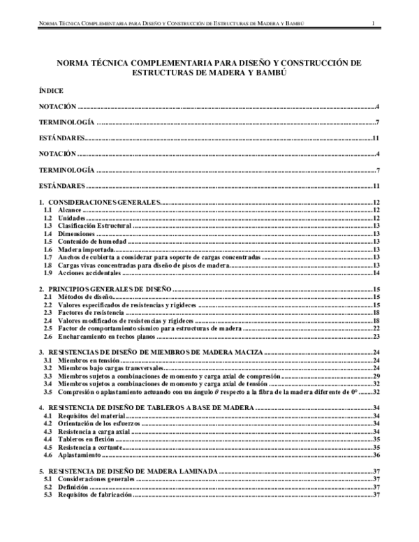 (PDF) NORMA TÉCNICA COMPLEMENTARIA PARA DISEÑO Y CONSTRUCCIÓN DE ESTRUCTURAS DE MADERA Y BAMBÚ